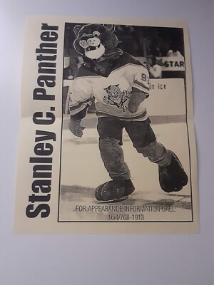 97-98 Fifth Season FLORIDA PANTHERS Promo Flyer STANLEY C. PANTHER ...