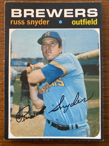 1971 71 OPC O-Pee-Chee Baseball #653 Russ Snyder, Milwaukee Brewers ...