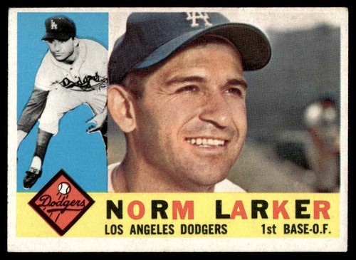 1960 Topps Norm Larker Los Angeles Dodgers #394 | eBay