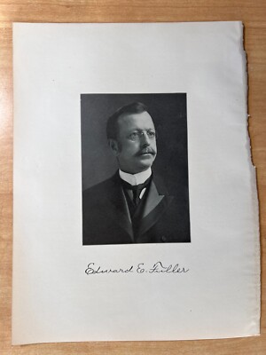 Antique Print 1903 HON. EDWARD EUGENE FULLER Tolland, Connecticut CT ...