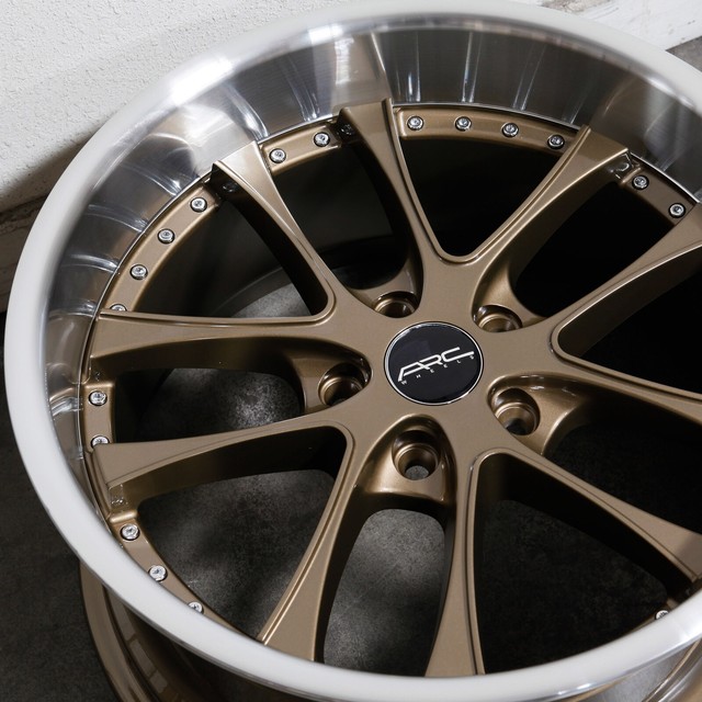 4-18" ARC AR5 Wheels 18x8.5/18x9.5 5x114.3 35/30 Bronze Staggered Rims ...