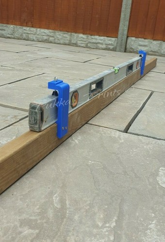 Straight edge spirit level clamps builders bricklaying paving levelling ...