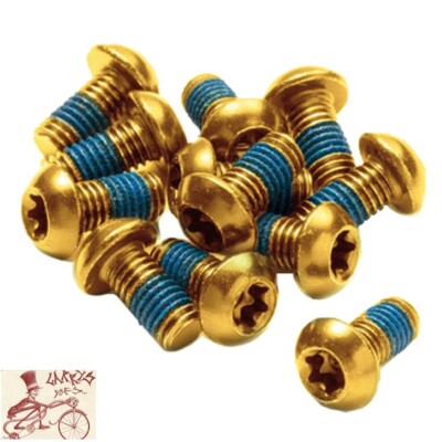 REVERSE STEEL TORX M5 X 10 ANODIZED GOLD ROTOR BOLTS--SET OF 12 | eBay