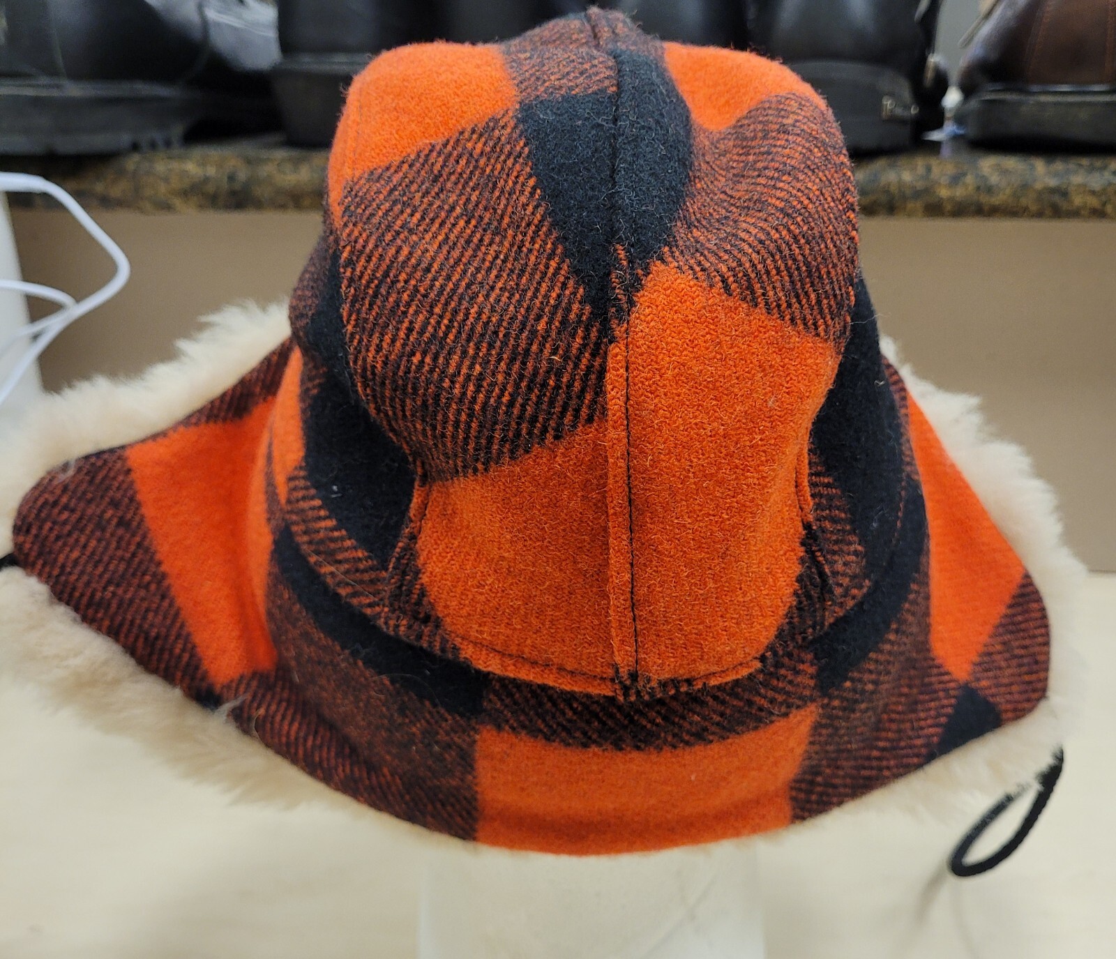 Vintage! Filson Double Mackinaw Cap Wool Shearling Ear Flap Small ...