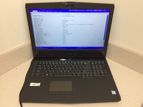 Alienware 17R4 - i7-6700HQ @ 2.60GHz, 16GB DDR4, GeForce GTX 1070, NO ...
