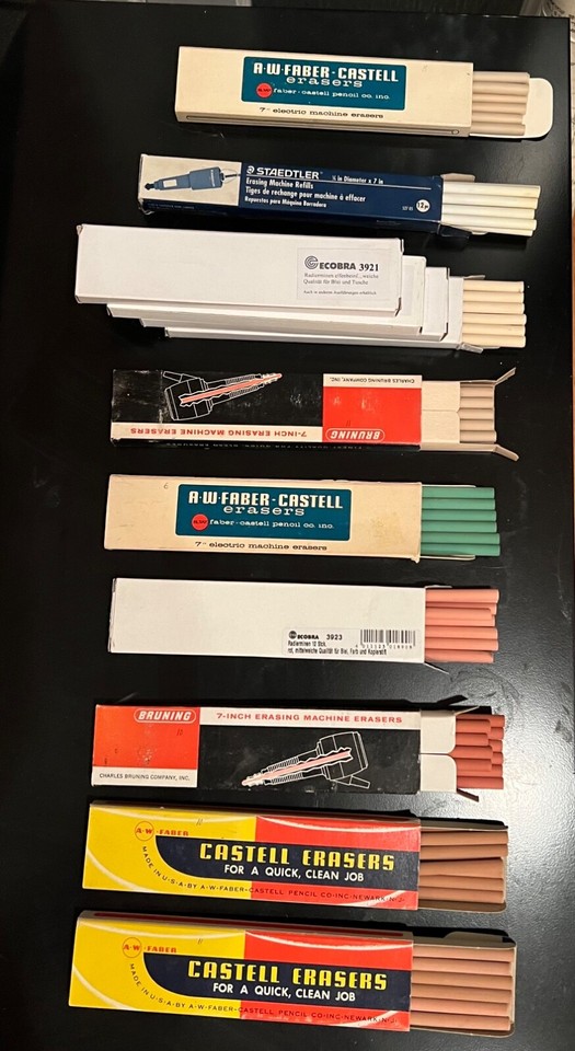 electric eraser refills for pencil, Castell, Bruning, Ecobra | eBay