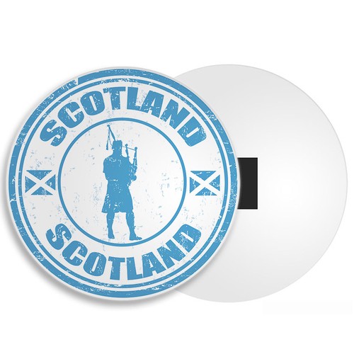 Scotland Fridge Magnet - Scottish Flag Bagpipes Edinburgh Cool Travel ...