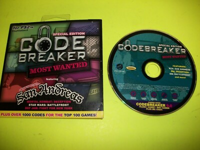PS2 Code Breaker Most Wanted Special Edition GTA San Andreas 1000 ...