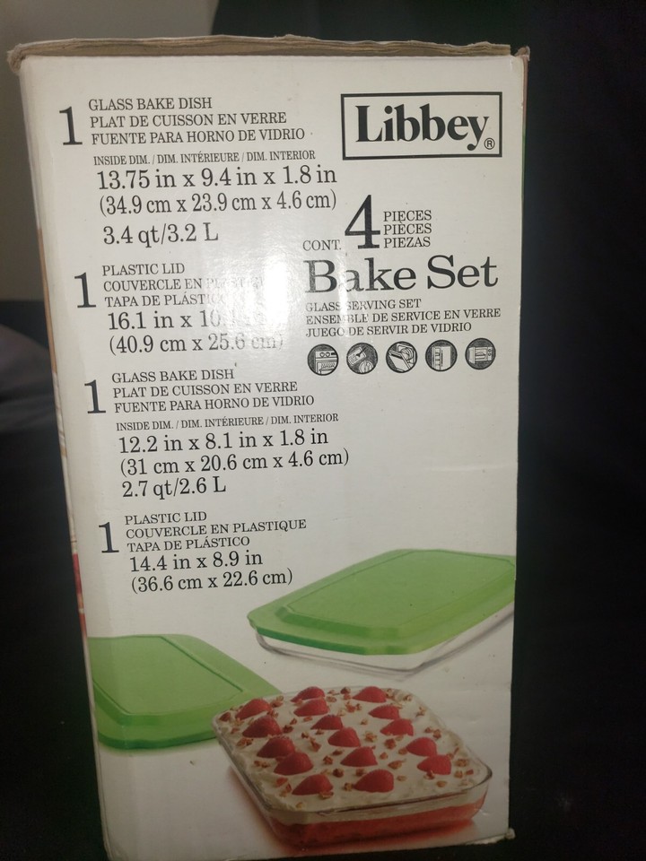 Libbey Baker's Basics 4 Piece Casserole Baking Dish Set | eBay