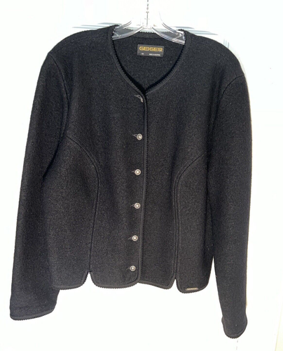 Geiger Boiled Wool Jacket Tyrolean Vintage Made in Austria Black Size ...