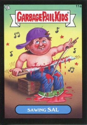Garbage Pail Kids Mini Cards 2013 Black Parallel Base Card 11a Sawing ...