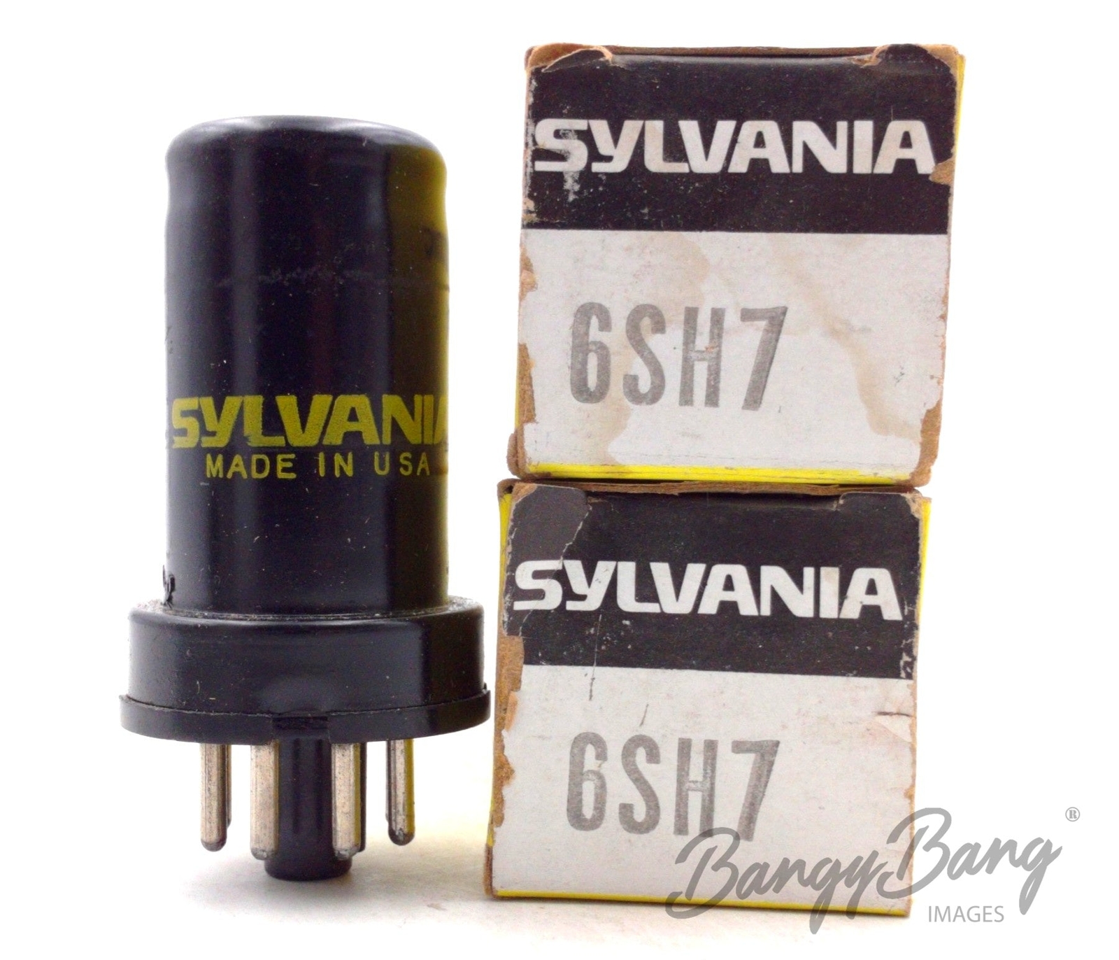 2 Sylvania 6SH7/6Ж3 Remote-Cutoff Radio Frequency Pentode- Bangybang ...