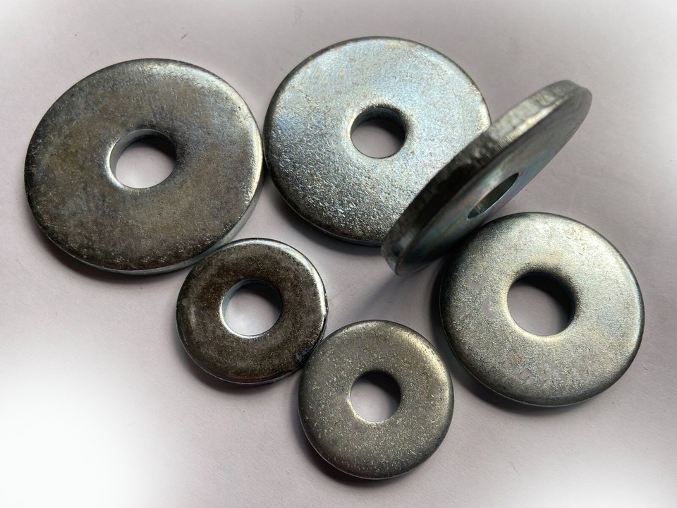 Washers Heavy Duty Zinc Washer Various Size Options x 5mm Thick ...