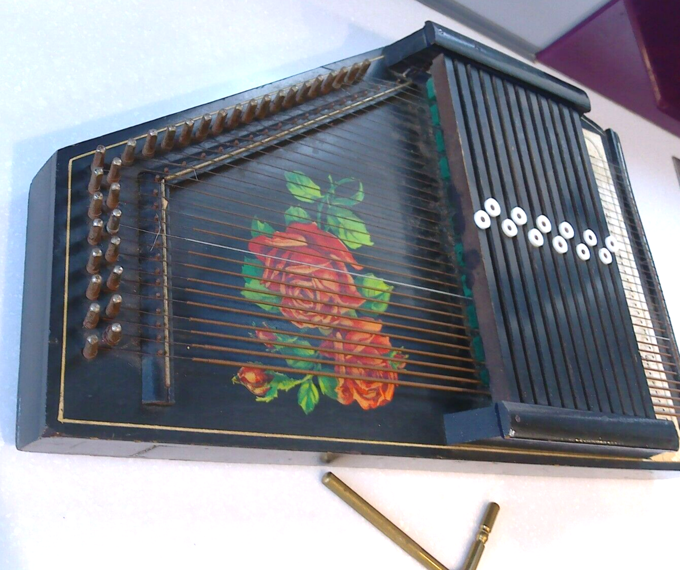 Vintage Rosetti Autoharp Zither 32 String 12 Bar Chord Musical ...