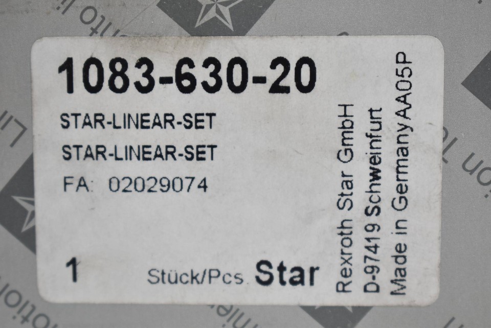 Rexroth Star Star-Linear-Set 1083-630-20 ( 108363020 ) | eBay