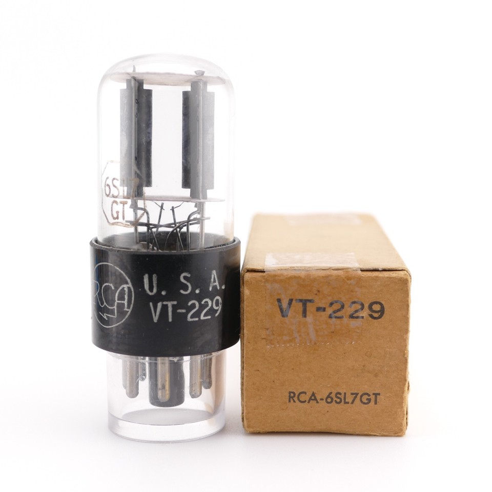 One RCA 6SL7GT VT-229 Tube NOS NIB GM[%]: 115/112, EM[%]: 113/108 ...