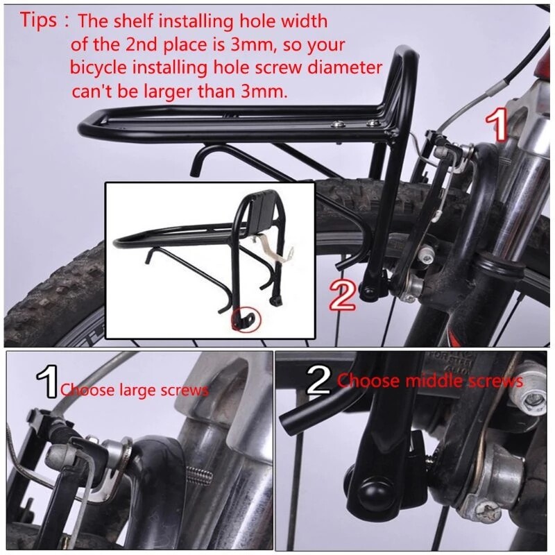 Mountain Bike Front Rack Aluminum Bicycle Cargo Rack Bike Front Rack ...