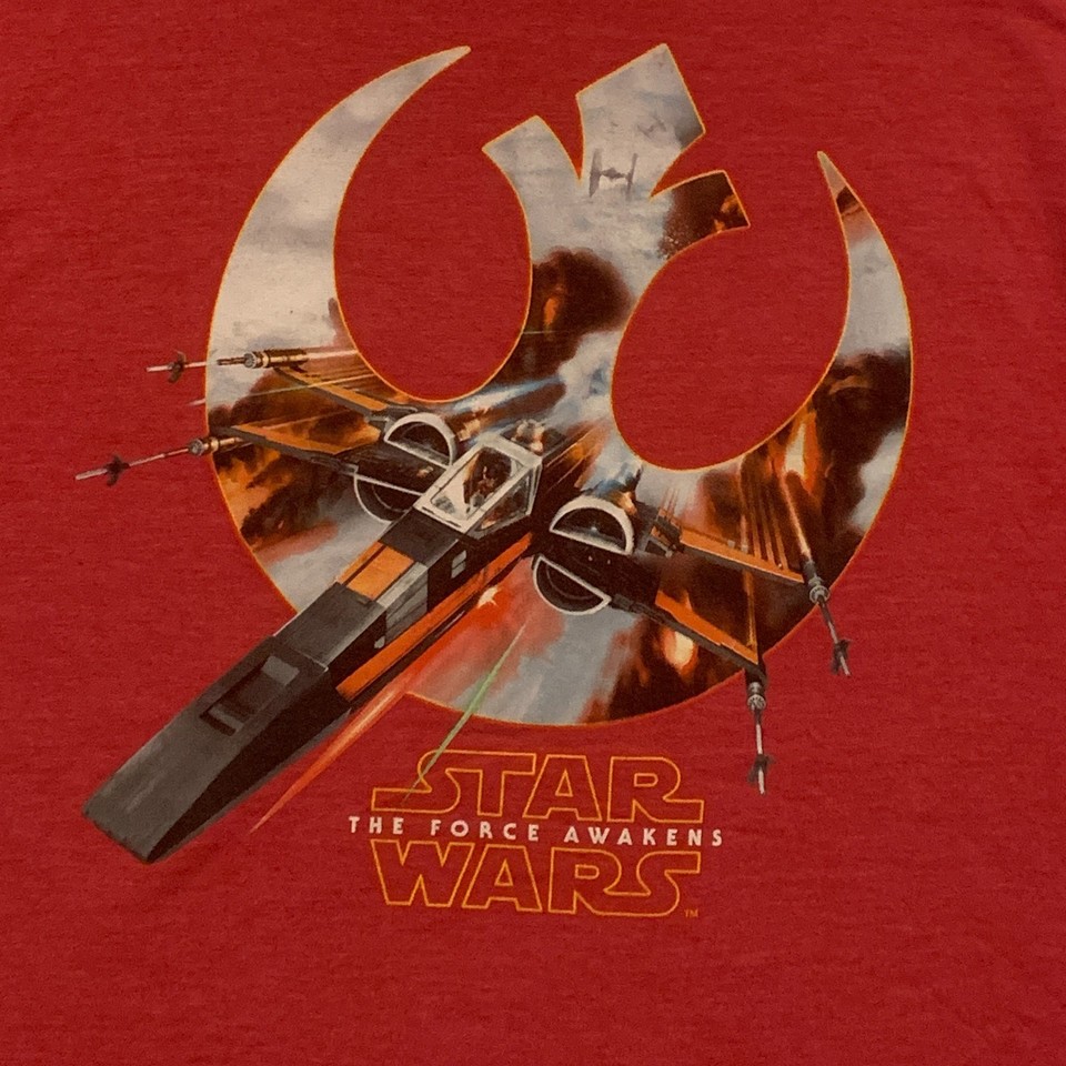 Star Wars Men's Medium The Force Awakens T-Shirt with Rebel Alliance ...