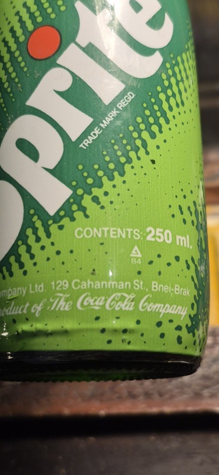 Vintage Israel Sprite Glass Bottle With Cap 250ml | eBay