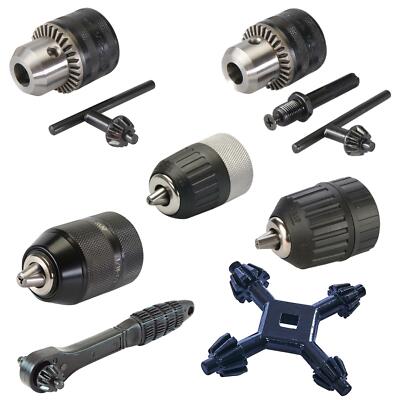 Keyed Keyless Chuck 1/2" 3/8" Quick Change 10mm - 13mm Drill Hand Chuck ...