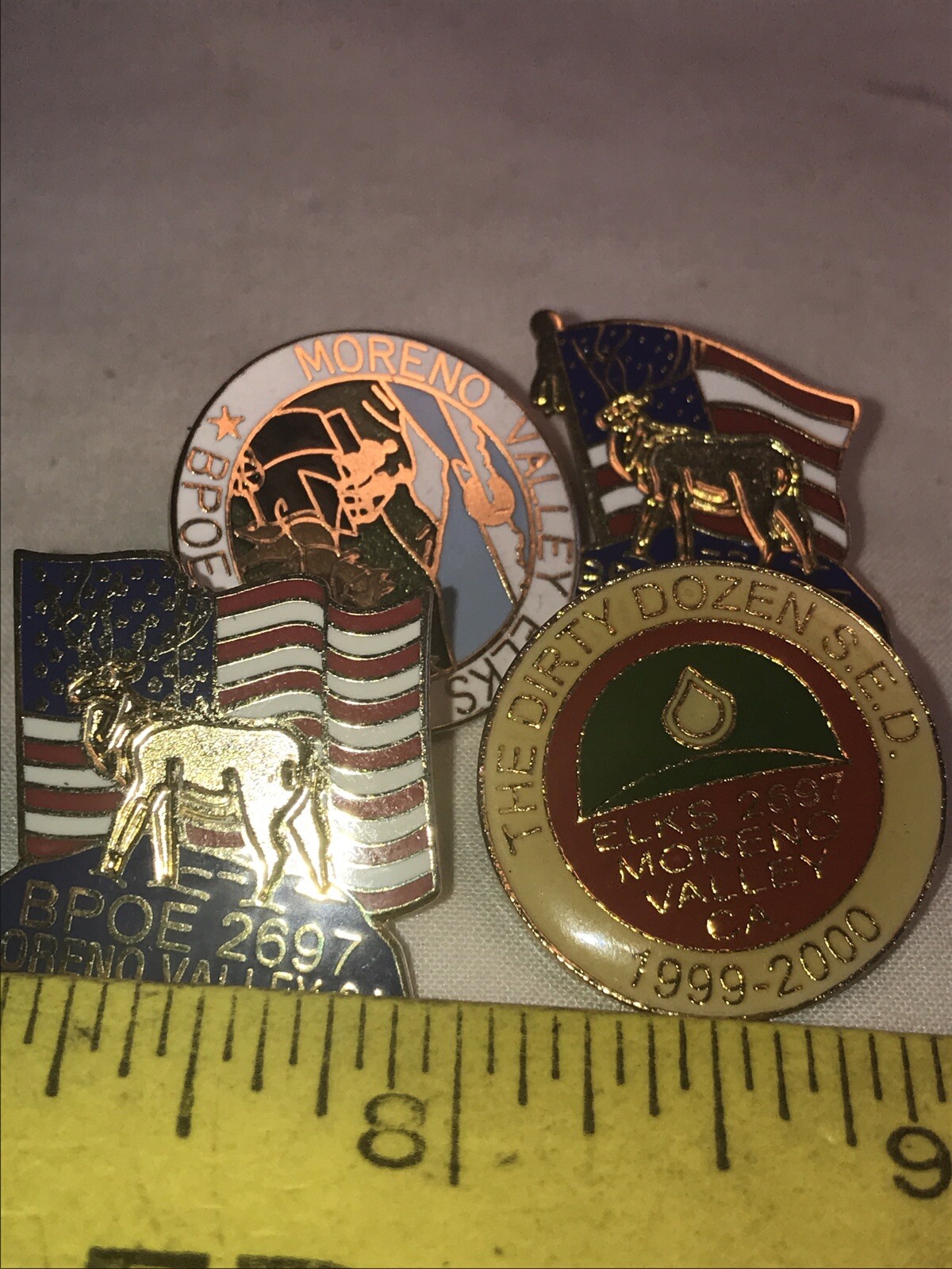 (4) BPOE Elk Pins for Elks Lodge #2697, Moreno Valley, California | eBay