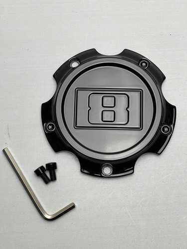 Level 8 Gloss Black Wheel Center Cap W/Screws 6501L125 S1905-03 | eBay