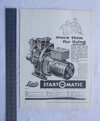 Lister Startomatic Advertisement removed from a 1961 Farming Magazine ...