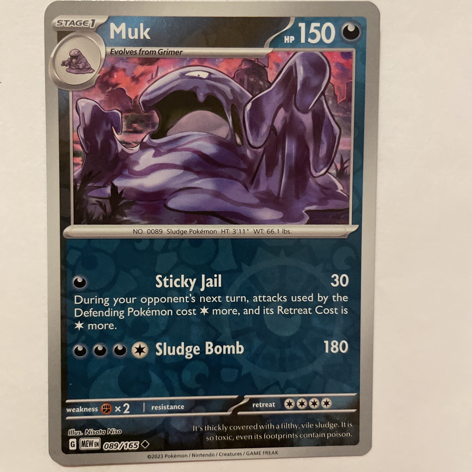 Reverse Holo Muk 089/165 Uncommon Scarlet and Violet 151 Pokemon TCG | eBay