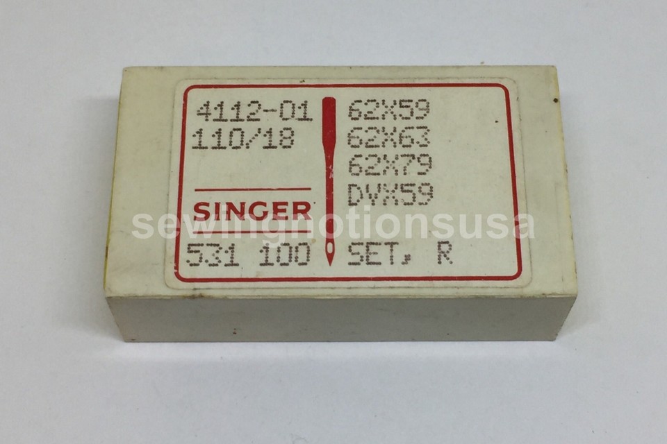62X59, SY4112 Needles Size 110/18 SINGER chain-stitch Made In Germany ...