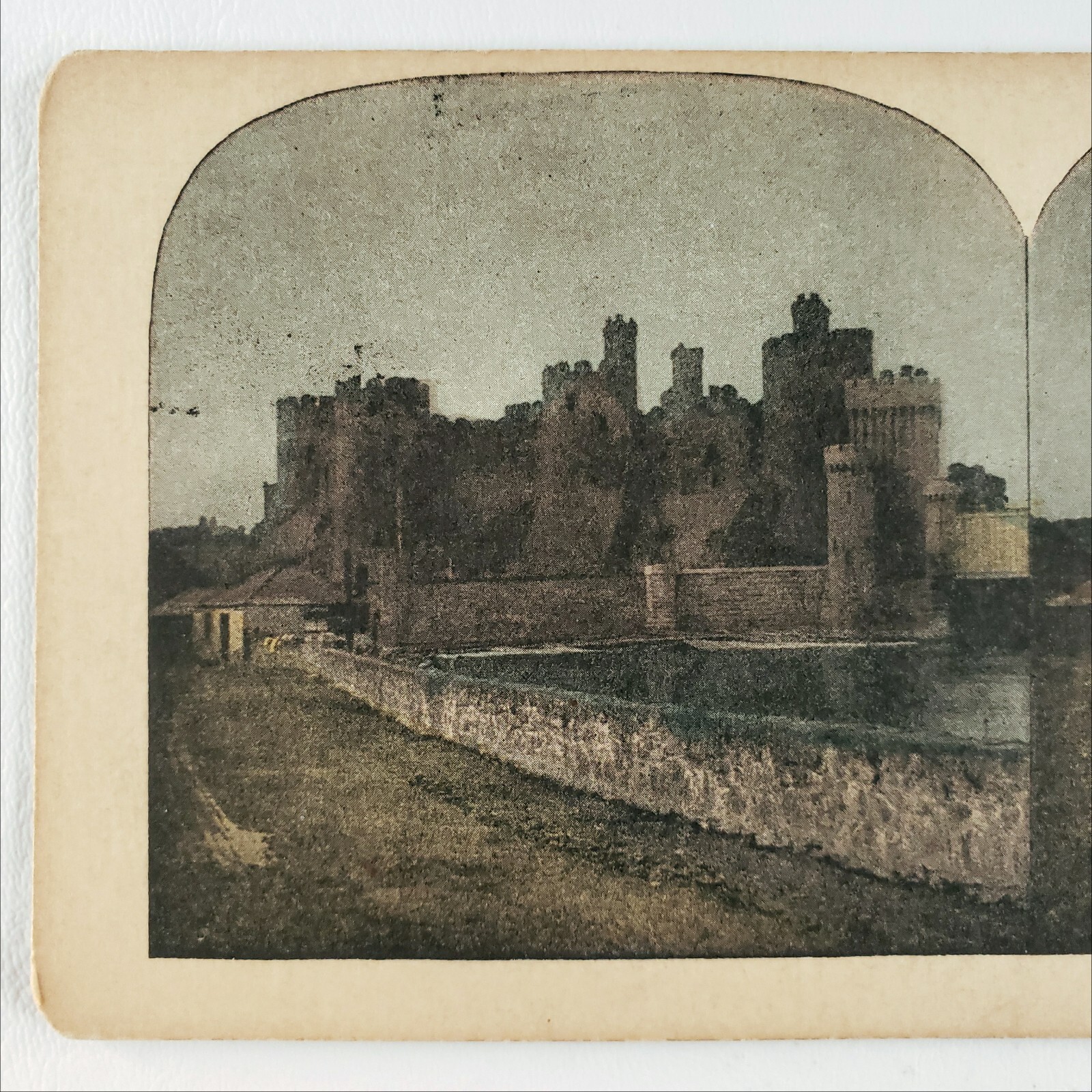 Conwy Castle North Wales Stereoview c1910 Welsh Fortress Antique Card ...