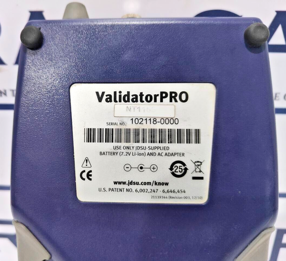 JDSU VALIDATOR PRO NT1155 NETWORK LAN ETHERNET CABLE TESTER USED FREE ...