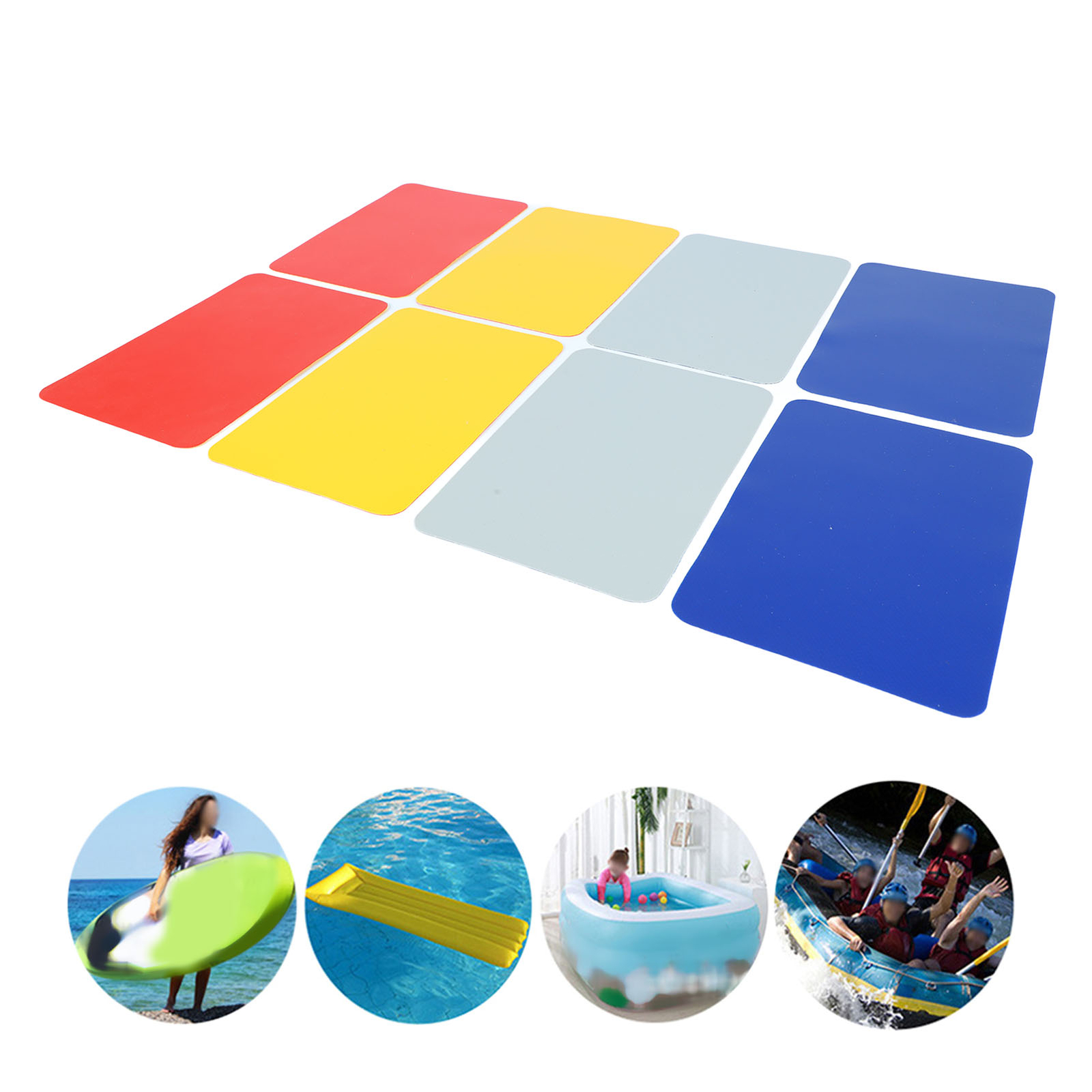 8PCS Pool Patches Durable PVC Swimming Ring Repair Patch For Lap Pool ...