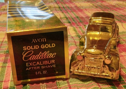 Avon Solid Gold Cadillac Wild Country After Shave 6oz Glass Car NEW ...