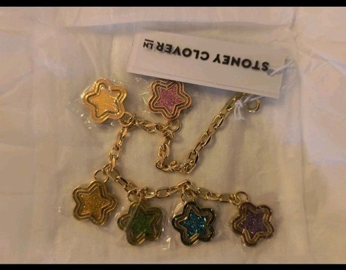 Stoney Clover Lane X Park & Beach Gold Spinning Star Keychain Bag Charm ...