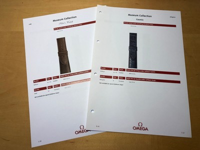 Dossier de presse OMEGA - Collection Musée - Bracelets en cuir 2002 2003 -... | eBay
