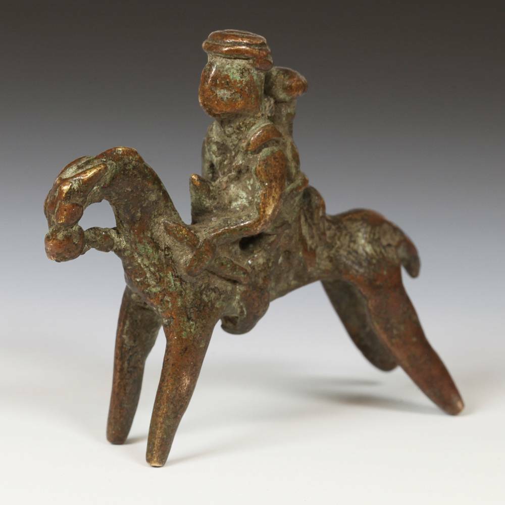 EQUESTRIAN FIGURE MINIATURE BRONZE KOTOKO PEOPLE CHAD CENTRAL AFRICA ...