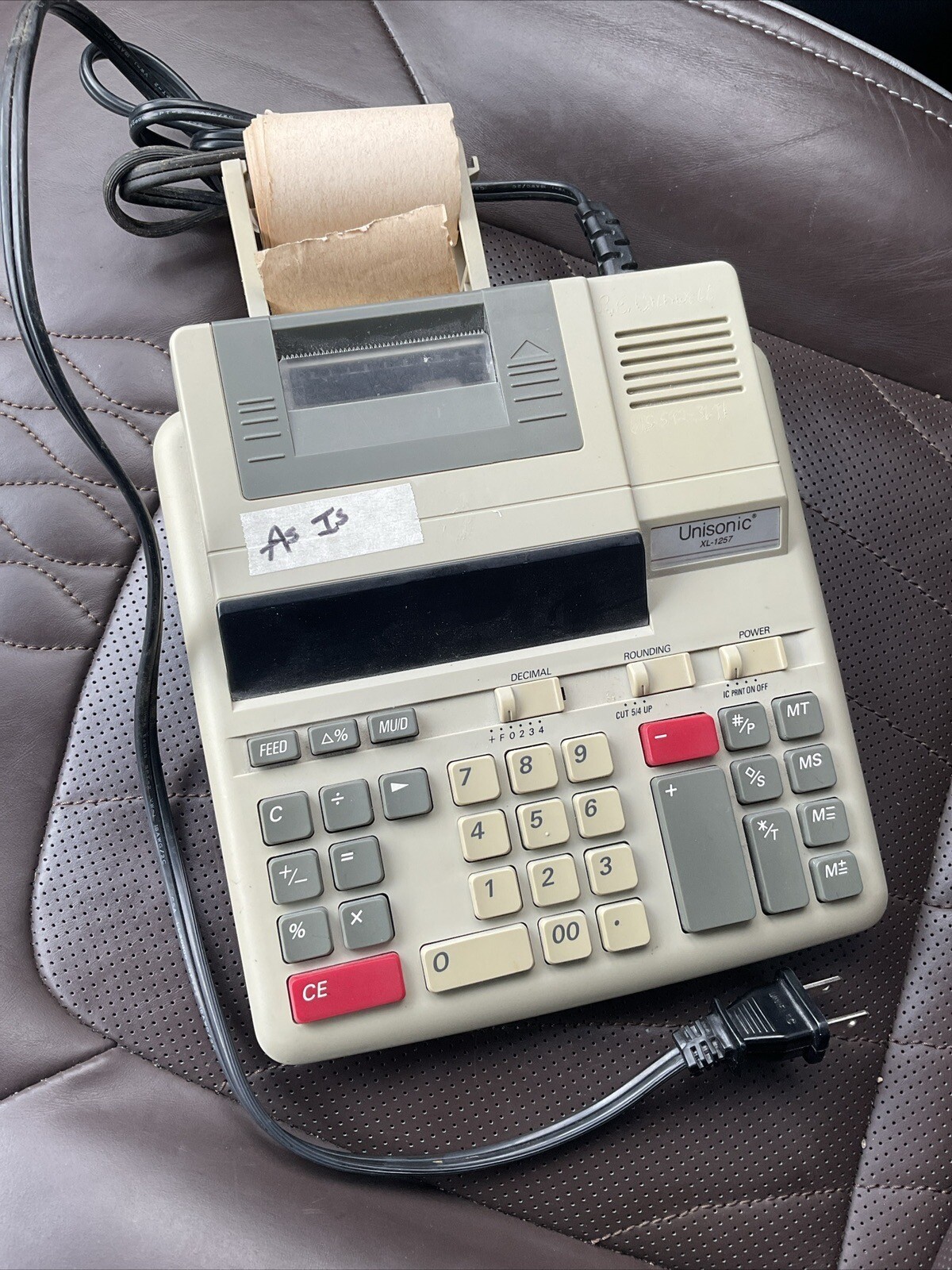 Vintage Unisonic XL 1257 Calculator Adding Machine Tested Works Great ...