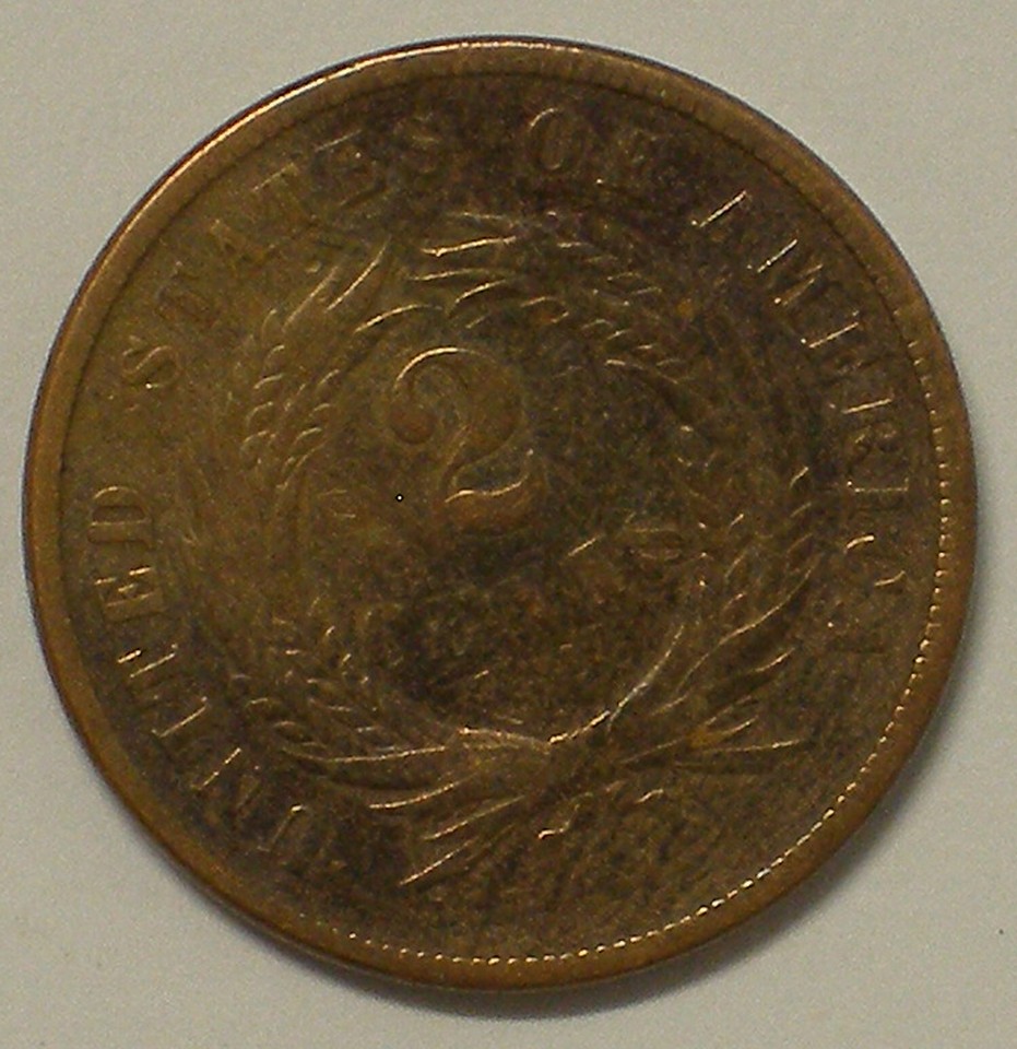 1867 2C TWO CENT COPPER PIECE NICE MEDIUM GRADE COIN | eBay