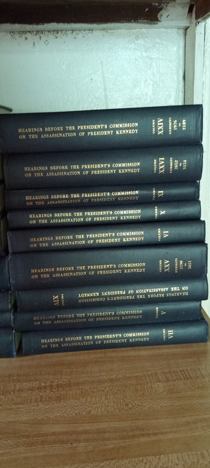 Warren Commission 26 Volumes + Report GPO 1964 President Kennedy ...
