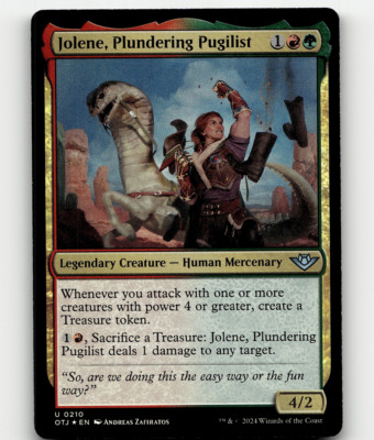 FOIL - MTG Jolene, Plundering Pugilist 210 - Outlaws of Thunder ...