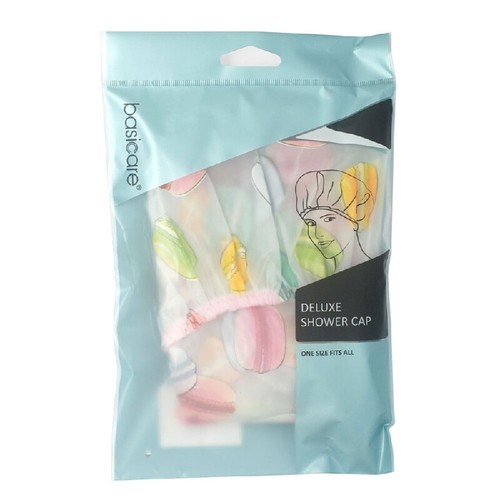 Basicare Deluxe Shower Cap Macaron One Size Fits All Bathroom ...