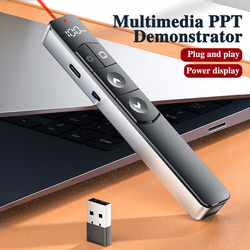Wireless Presentation Clicker Laser Pointer Remote Control Pen For ...