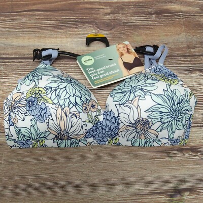 NEW Kindly Yours Womens Size 32D Sustainable Wirefree Bra Floral ...