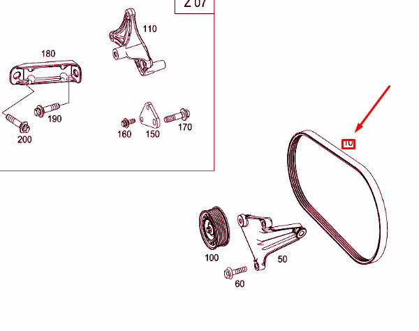 Mercedes-Benz S W222 V-ribbed Belt A0039938796 OEM for sale online | eBay