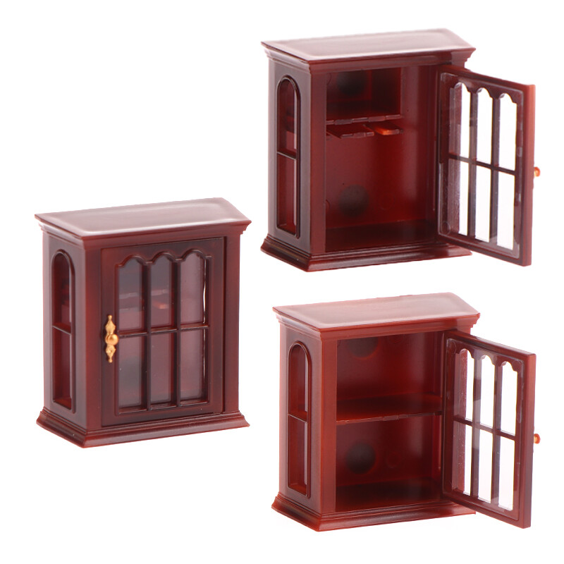 1:12 Dollhouse Miniature Wall Cabinet Hanging Storage Cupboard ...