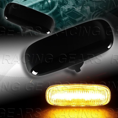 SMOKED LENS AMBER LED TURN SIGNAL SIDE MARKER LIGHT LAMP FIT AUDI A3 A4 ...