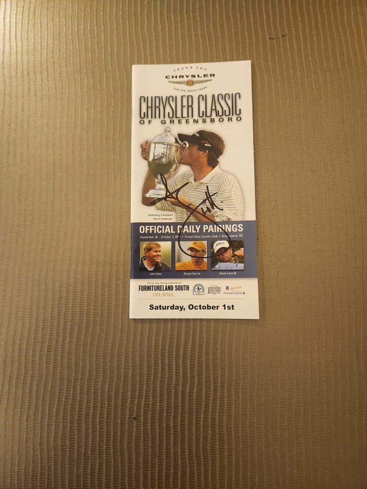 Adam Scott, Corey Pavin & Robert Gamez Autographed Player Pairings ...