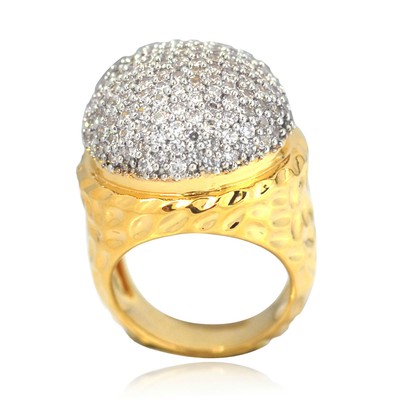 De Buman 14K Gold Plated CZ Ring Size 6/7/8 | eBay