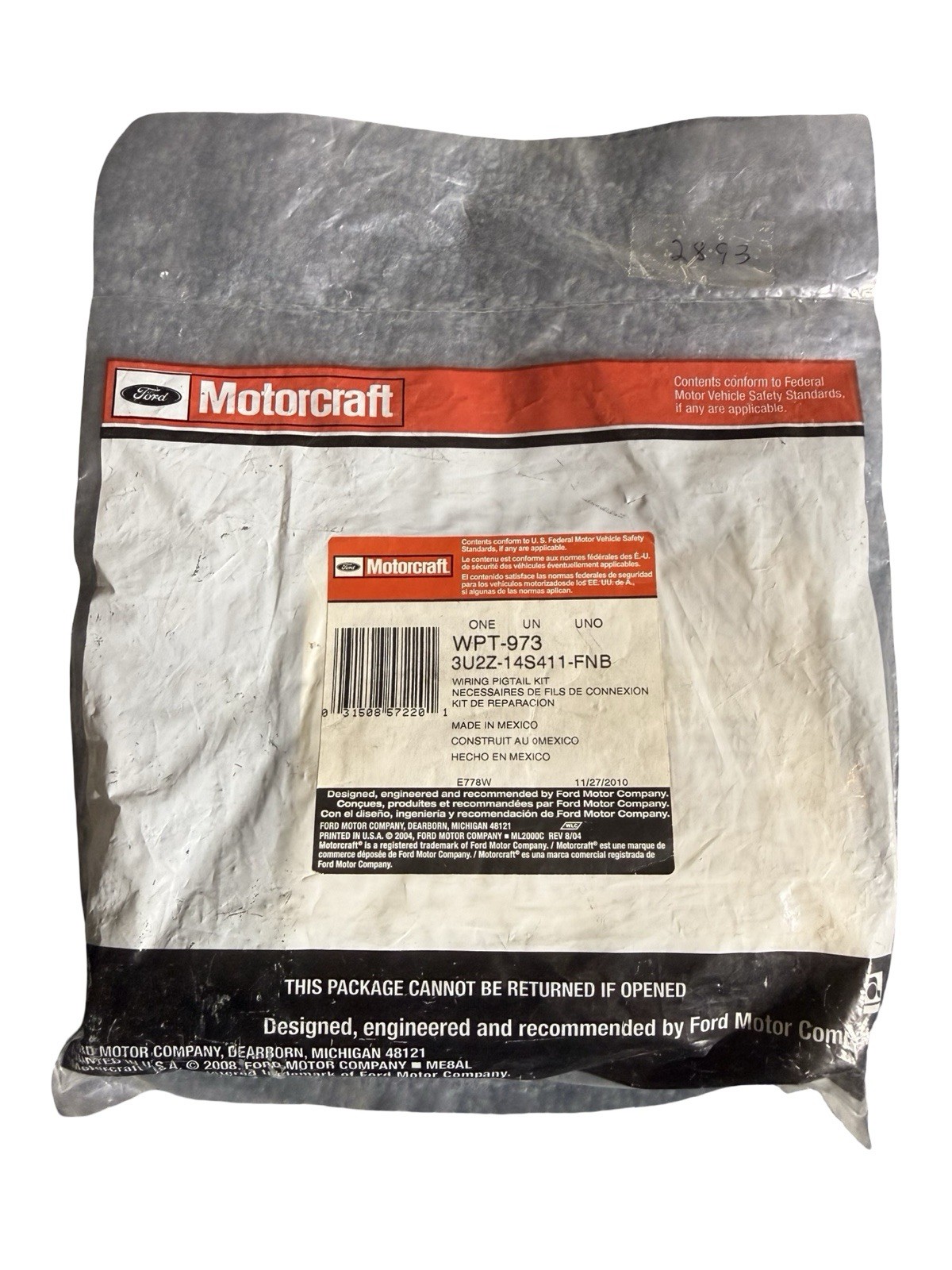 Ford Motorcraft Wire Pigtail Kit WPT-973 3U2Z-14S411-FNB | eBay