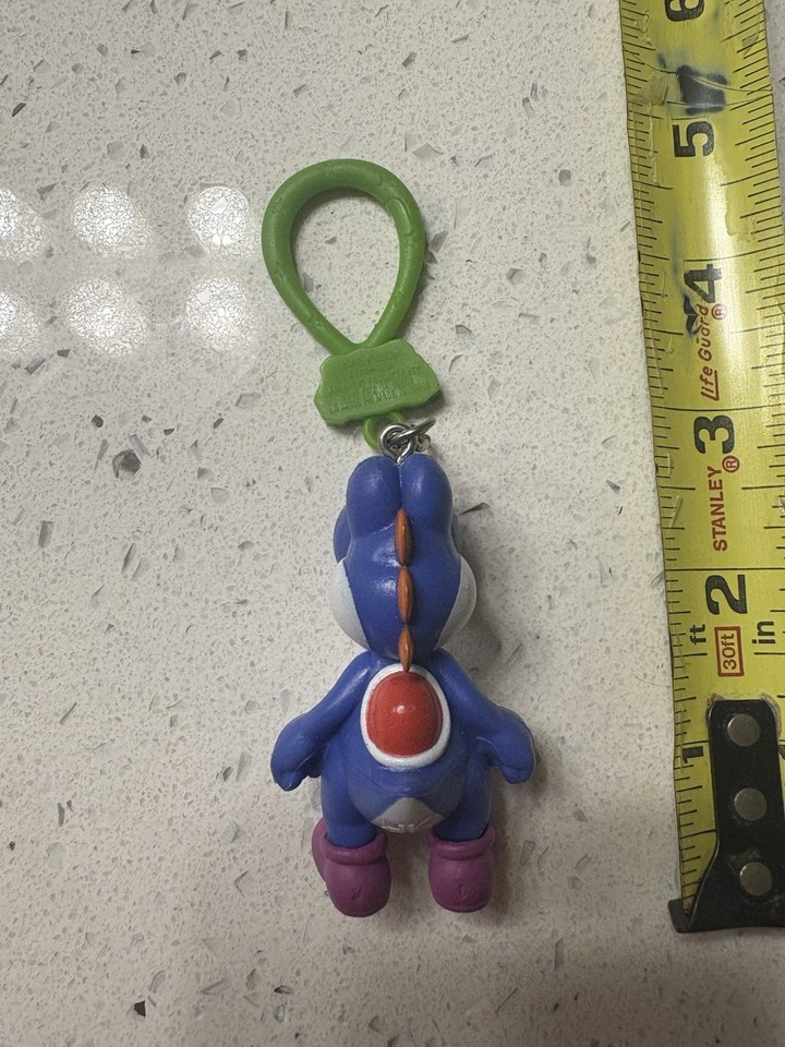 Nintendo Super Mario Purple Yoshi Figure Bag Tag Keychain Backpack Clip ...